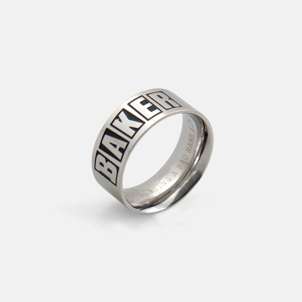Baker Brand Logo Ring - Silver - Seed Skateshop