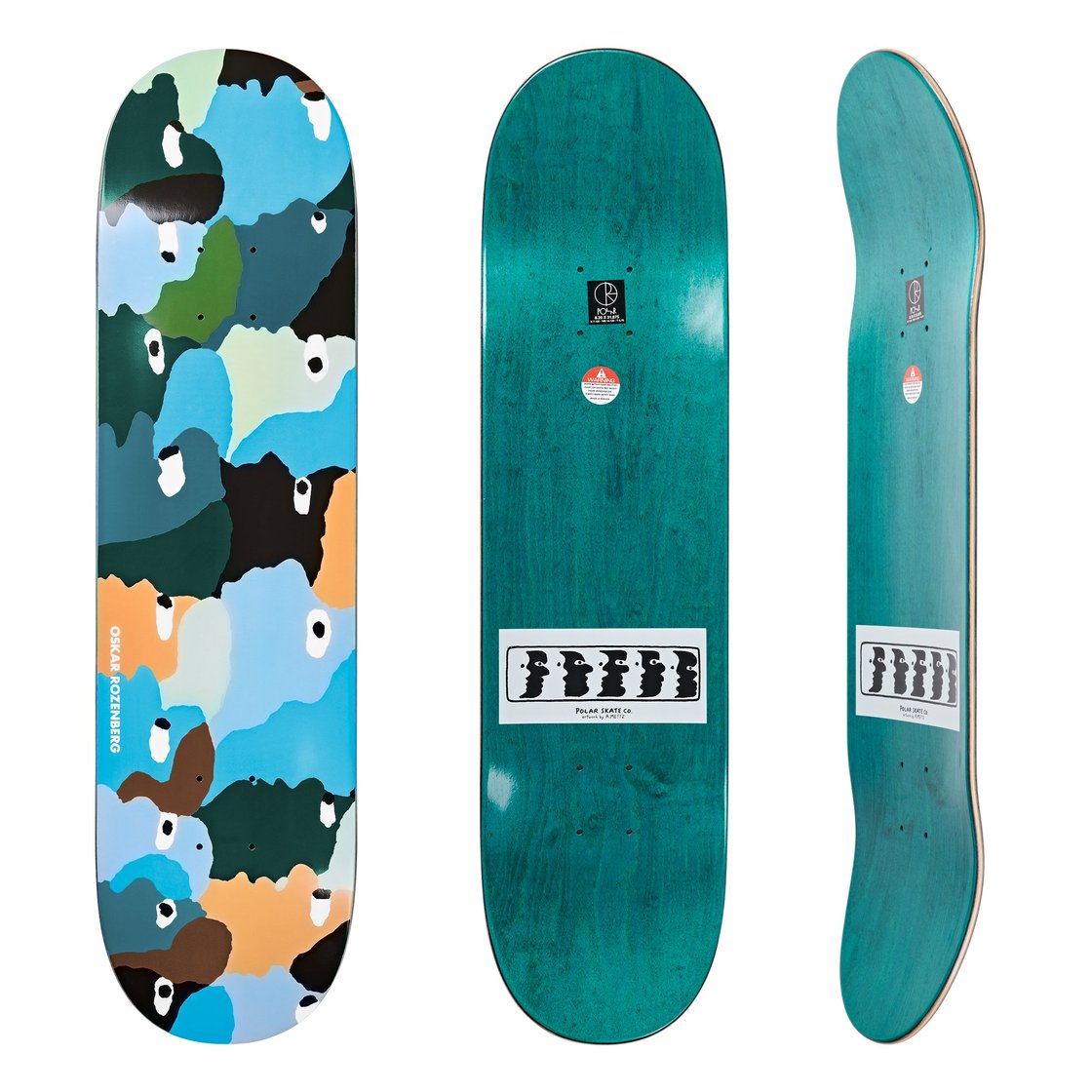 Polar Skate Co Oski Heads Deck - 8.0" - Seed Skateshop