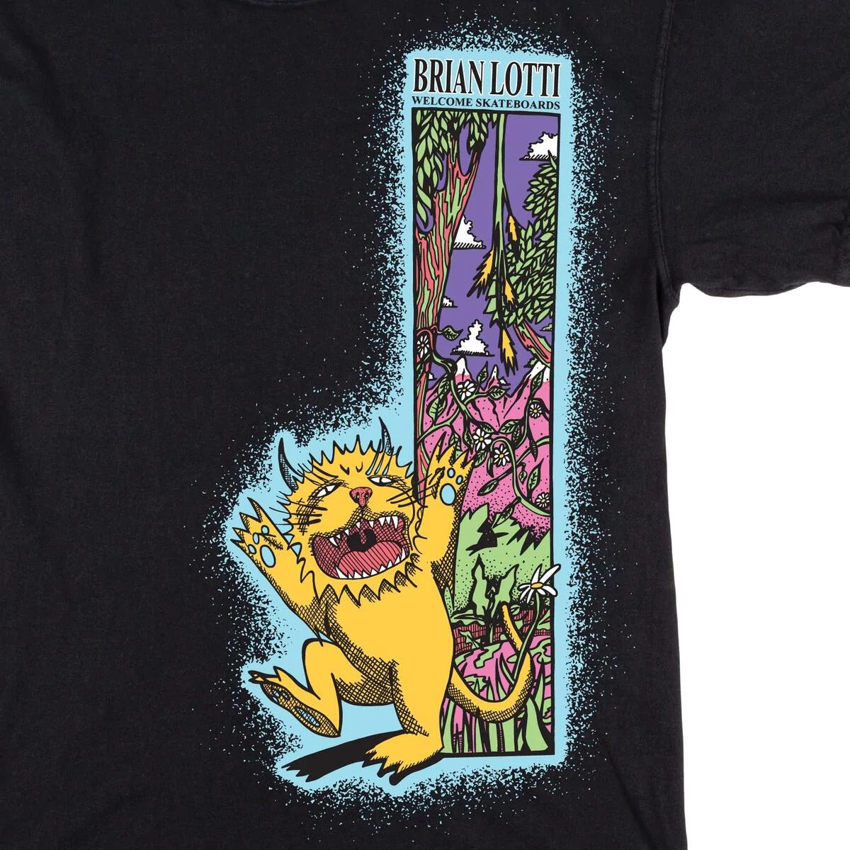 Welcome Brian Lotti Wild Things Tee - Black - Seed Skateshop